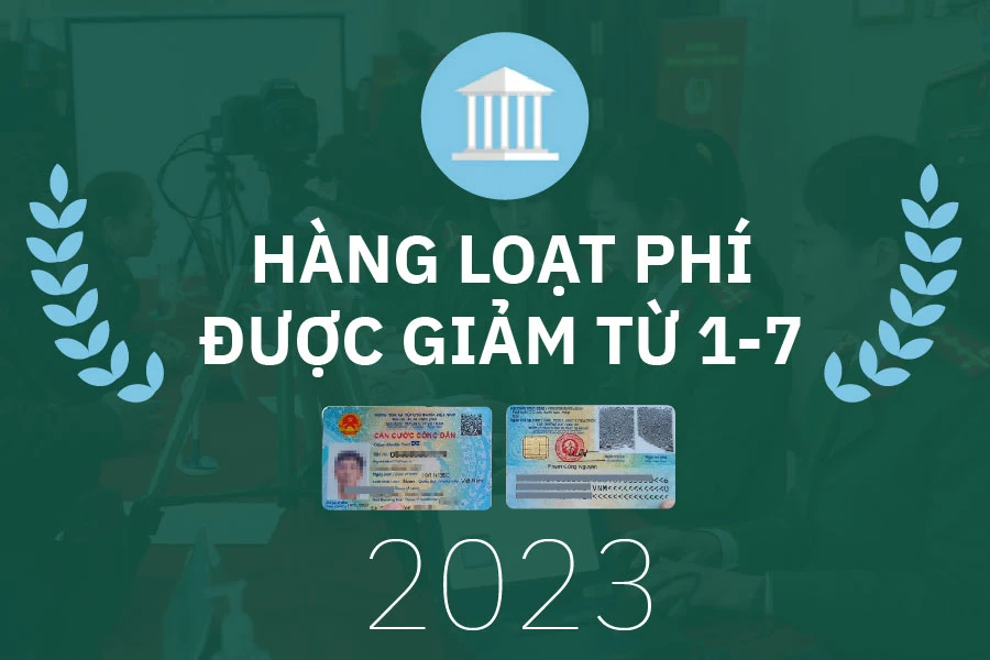 Lệ phí cấp CCCD và hàng loạt mức phí, lệ phí khác được giảm từ 1-7 ...