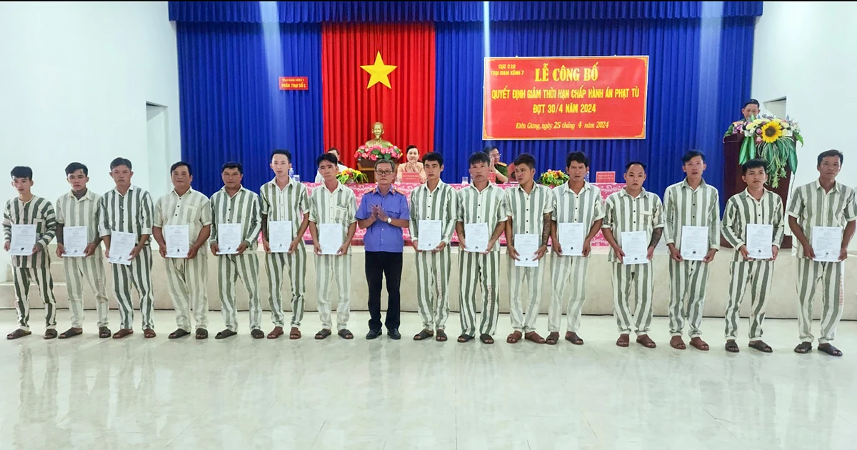 315 phạm nhân Trại giam Kênh 7 cải tạo tốt được giảm án | Báo Pháp Luật ...