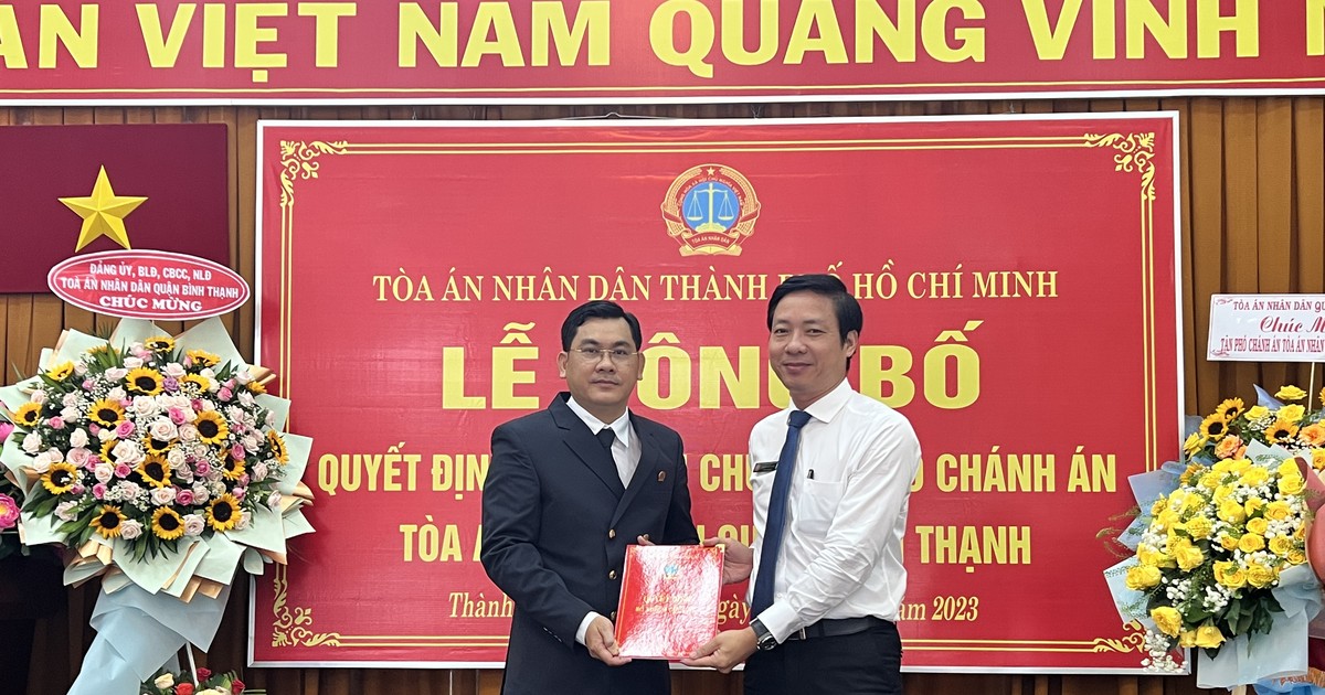 TAND quận Bình Thạnh có tân phó chánh án | Báo Pháp Luật TP. Hồ Chí Minh