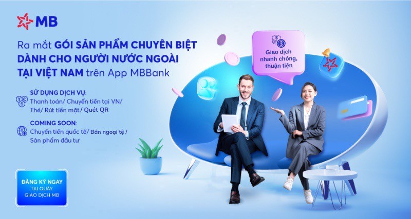 MB ra mắt dịch vụ dành cho người nước ngoài trên App MBBank | Báo Pháp ...