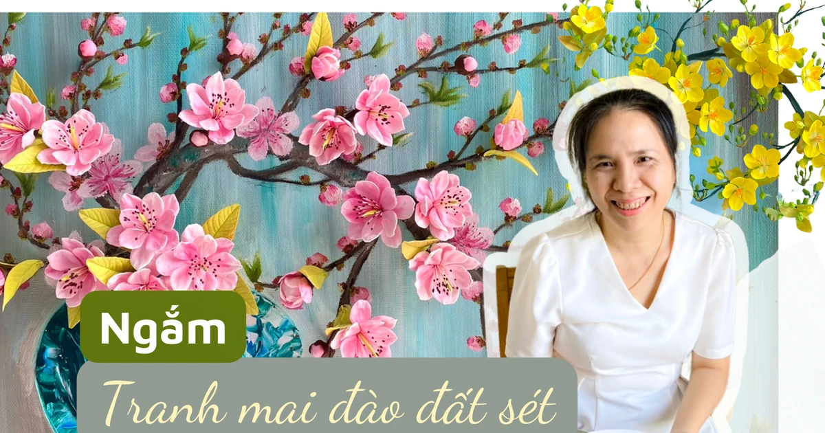 Ngắm tranh mai đào đất sét sống động như thật | Báo Pháp Luật TP. Hồ ...