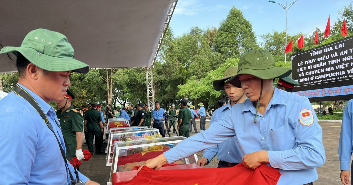 Gia Lai tổ chức lễ đón, an táng 22 hài cốt liệt sĩ hi sinh ở Campuchia ...