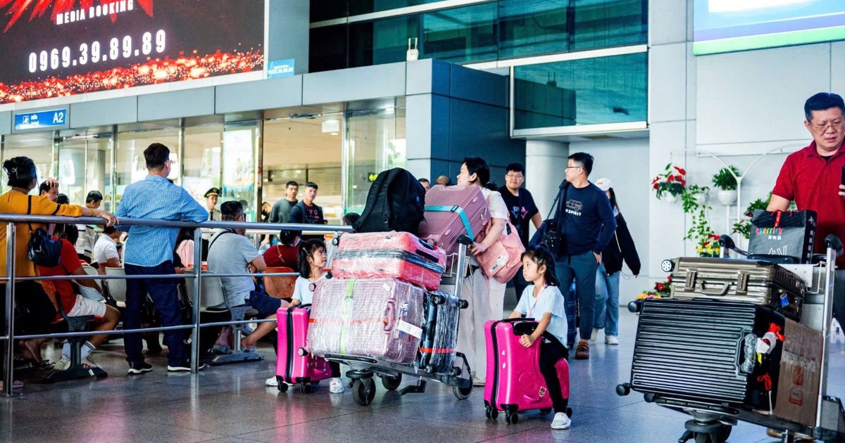 Sân bay Tân Sơn Nhất nhộn nhịp ngày đầu năm 2025 | Báo Pháp Luật TP. Hồ ...