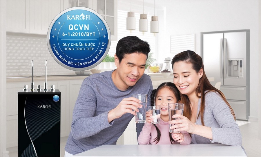 Chứng nhận uy tín về nước uống trực tiếp QCVN 6-1:2010/BYT của Bộ Y tế ...