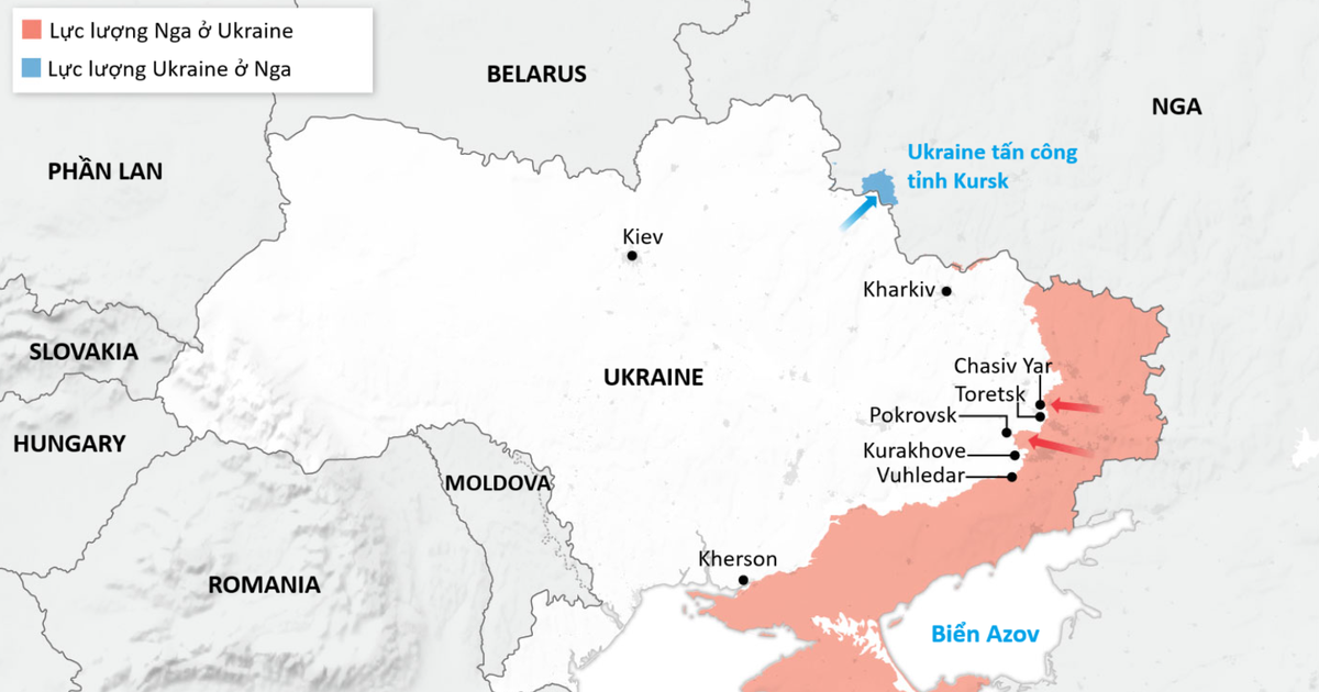 Bản đồ: 'Chìa khóa' trong cuộc chiến của Nga ở miền đông Ukraine | Báo Pháp Luật TP. Hồ Chí Minh