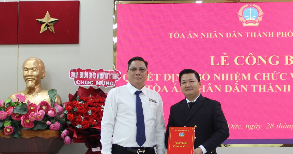 Ông Nguyễn Ngọc Hiếu làm Phó chánh án TAND TP Thủ Đức | Báo Pháp Luật ...