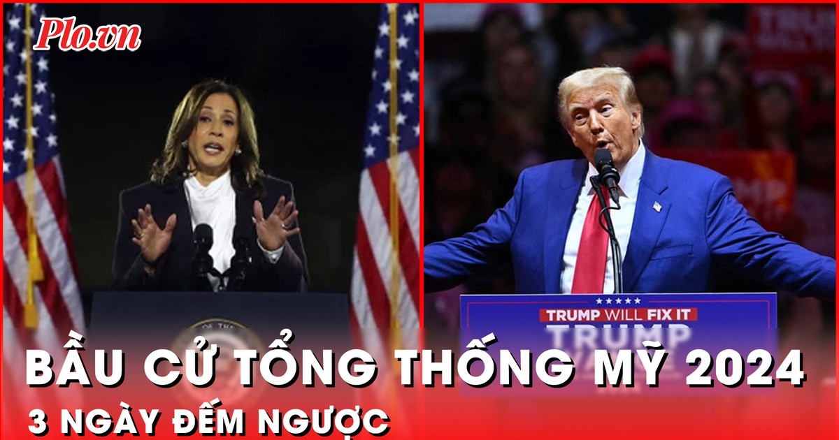 Bà Harris và ông Trump gấp rút chạy đua về đích trước ngày diễn ra bầu cử tổng thống Mỹ 2024 ...