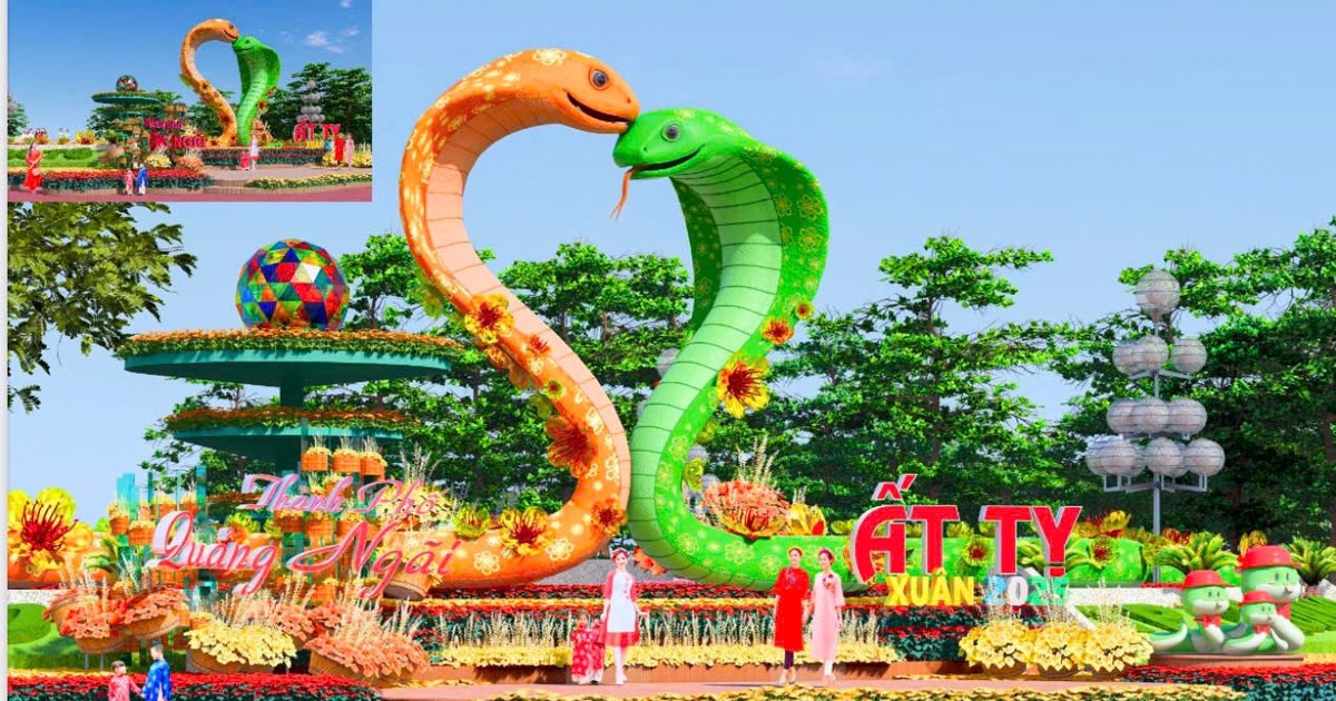 Linh vật rắn tỉnh Quảng Ngãi tạo hình thành trái tim | Báo Pháp Luật TP ...