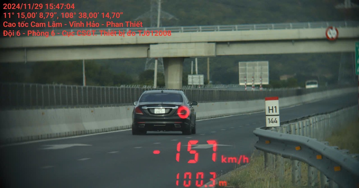 Xử phạt 1 tài xế lái ô tô với tốc độ 157km/h trên cao tốc Vĩnh Hảo - Phan Thiết | Báo Pháp Luật ...