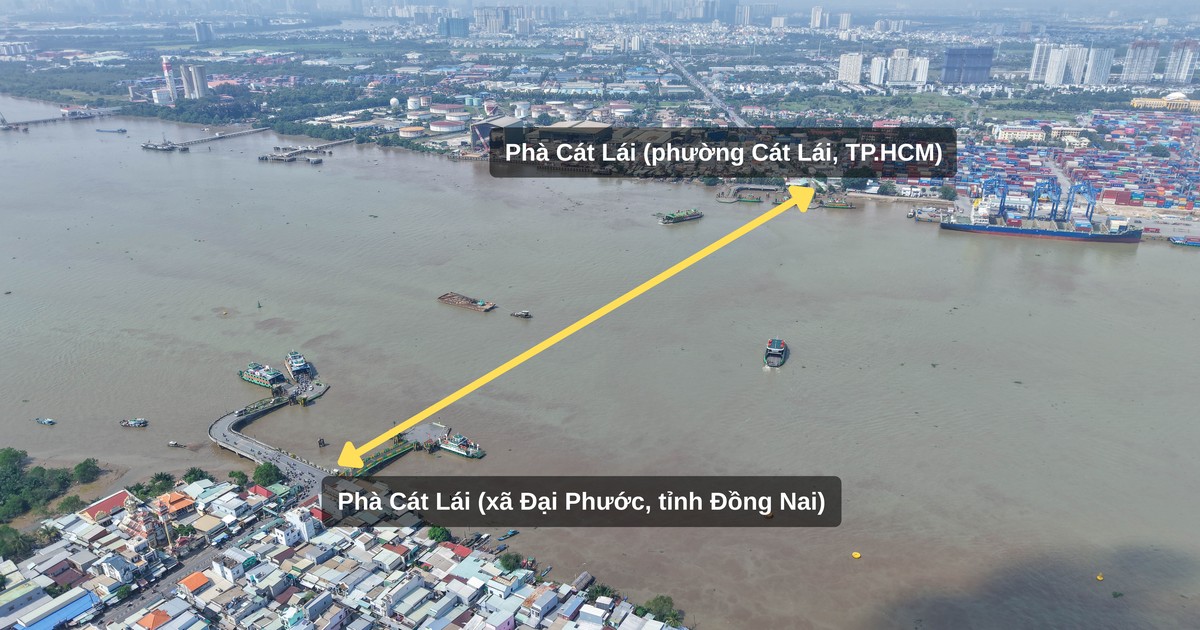 Toàn cảnh khu vực sẽ xây dựng cầu Cát Lái kết nối TP.HCM và Đồng Nai ...