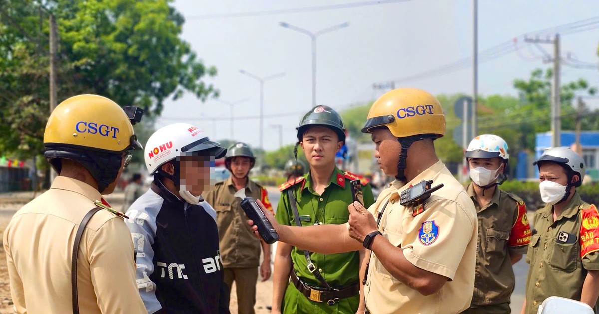 CSGT xử phạt nhiều trường hợp vi phạm nồng độ cồn trên tuyến ĐT744 ...